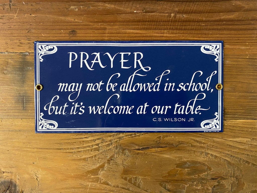 Prayer Sign | White Arrows Home The Shop