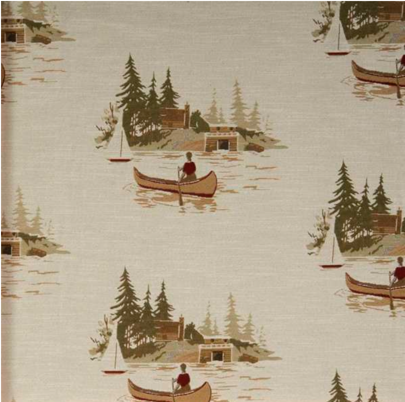 Raquette Lake Fabric by the yard | White Arrows Home The Shop