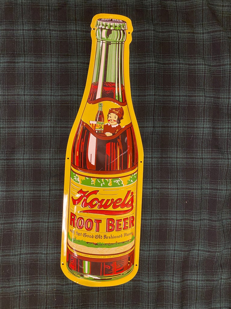 Vintage HOWEL'S ROOT BEER Sign | White Arrows Home The Shop