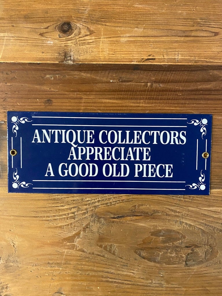 Antique Collectors Sign | White Arrows Home The Shop