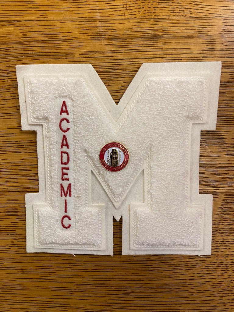 Vintage Varsity Letter "M" | White Arrows Home The Shop