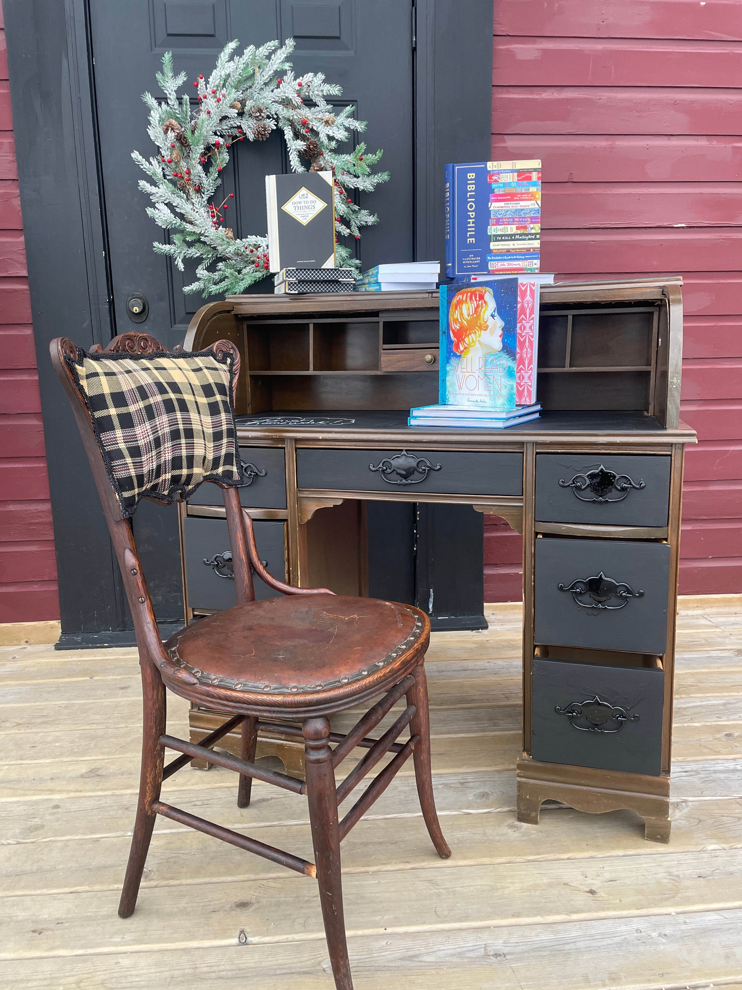 Black Roll Top Desk | White Arrows Home The Shop