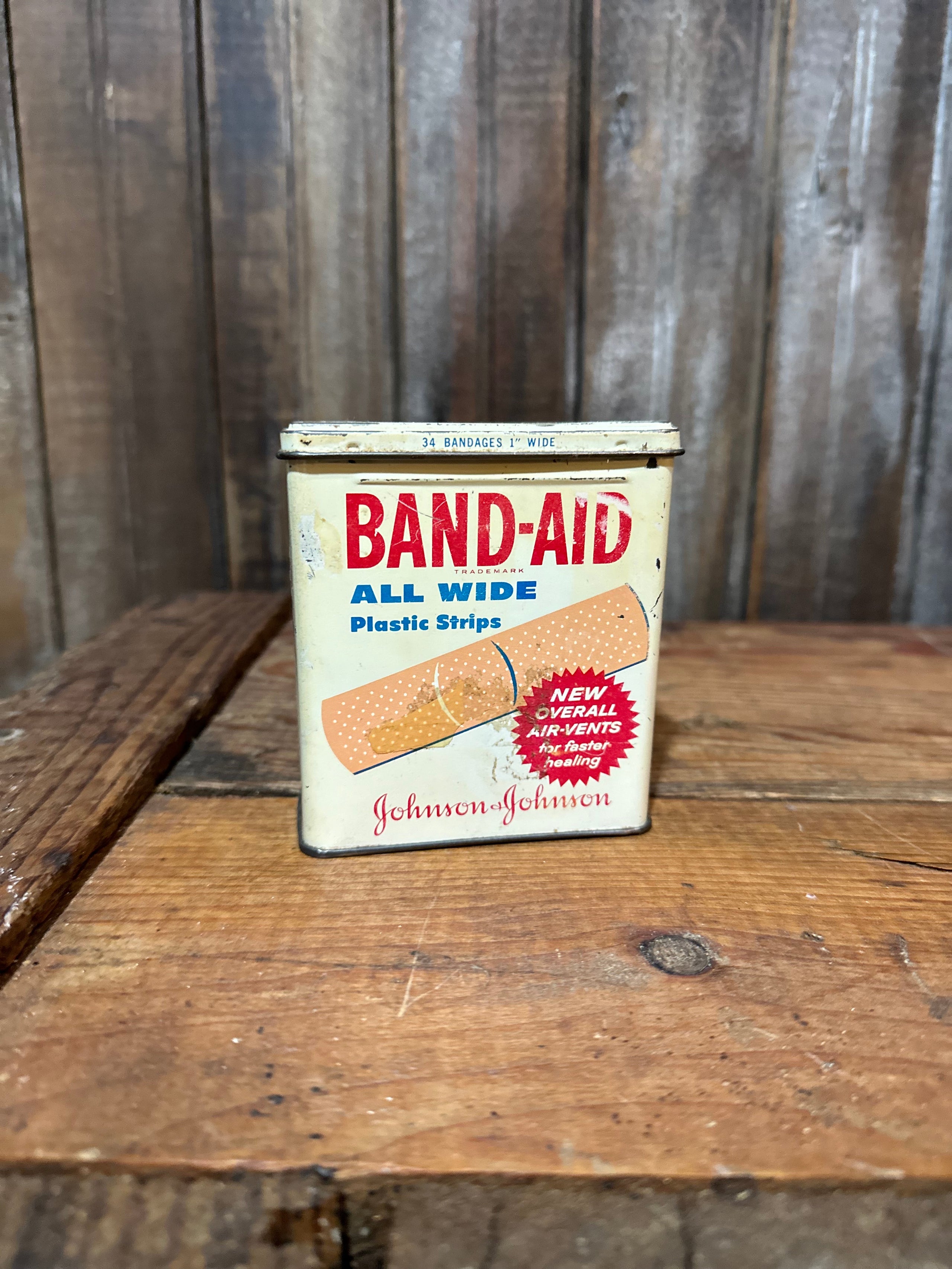 Vintage Band Aid Box | White Arrows Home The Shop