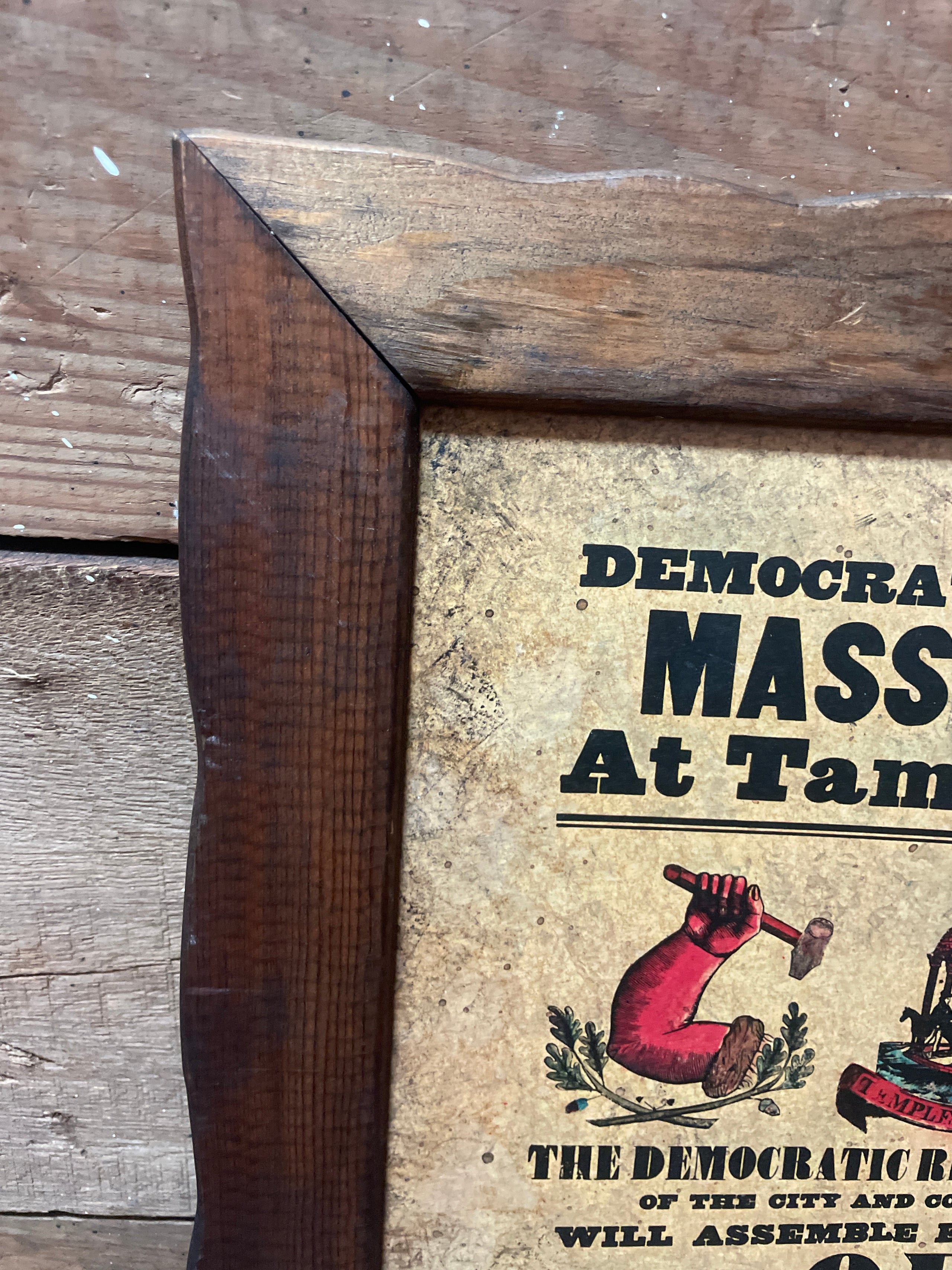 Vintage Republican Democratic Party framed meeting sign | White Arrows ...